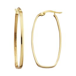 Paar Creolen Celesta, gelb, Ohrringe, Damen, one-size, Gold
