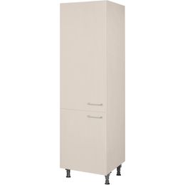 Vorratsschrank Nobilia "Laser", Ausrichtung w&auml;hlbar, mit zwei T&uuml;ren, vormontiert", beige (front: sand, korpus: sand), B:60cm H:216,6cm T:58,3cm, Schr&auml;nke, Vorratsschrank, Breite/H&ouml;he: 60/216,6 cm