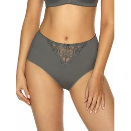 Taillenslip Viania "Taillenslip Helga", Damen, Gr. 40, grau (graphite), Stoff, Obermaterial: 73% Polyester PES. 14% Elasthan EL. 13% Polyamid PA., Unterhosen Taillenslip