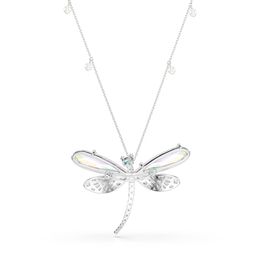 Kette mit Anh&auml;nger Swarovski "Schmuck Geschenk 2026 CAPSULE Halskette Brosche", metallfarben, kristallwei&szlig;, aurore boreale, wei&szlig;, Halsketten, Damen, Metall Perlen, Metall, Perlen, mit Swarovski Kristall - mit Swarovski Perle