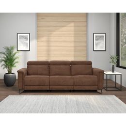 3-Sitzer OTTO HOME "LUND B: 222 cm - OTTO. Verl&auml;ssliche Qualit&auml;t. Mit Relaxfunktion", mocca, B:222cm H:97cm T:100cm, Sofas