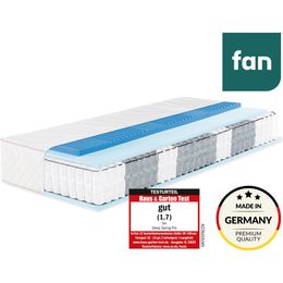 f.a.n. Taschenfederkernmatratze FAN "Sleep Spring Pro, Boxspringmatratze m. Thermogelauflage, 90x200 & mehr", wei&szlig;, B:100cm H:33cm L:200cm, Bezug: 60% Polyester, 40% Viskose. Steppf&uuml;llung: 100% Polyester, Matratzen, Taschenfederkernmatratze, Haus & Garten Test "GUT", getestet in Gr. 90x200, H2