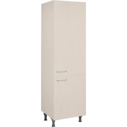 Vorratsschrank Nobilia "Laser", Ausrichtung w&auml;hlbar, mit zwei T&uuml;ren, vormontiert", beige (front: sand, korpus: sand), B:60cm H:216,6cm T:58,3cm, Schr&auml;nke, Vorratsschrank, Breite/H&ouml;he: 60/216,6 cm