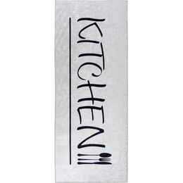 K&uuml;chenl&auml;ufer Sehrazat "Caimas 3040", grau, schwarz, B:80cm H:6mm L:150cm, Polyester, Teppiche, Bedruckt