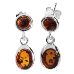 Paar Ohrh&auml;nger OSTSEE-SCHMUCK "- Tarja - Silber 925/000 - Bernstein" Gr. 25, silber (silber 925, silberfarben, wei&szlig;), Ohrringe, Damen, 25