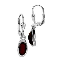 Paar Ohrh&auml;nger OSTSEE-SCHMUCK "- Tinta cherry - Silber 925/000 - Bernstein" Gr. 27, silber (silber 925, silberfarben, wei&szlig;), Ohrringe, Damen, 27
