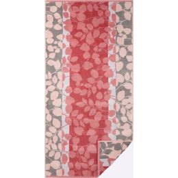Caw&ouml; Handtuch CAW&Ouml; Gr. 1, flamingo, gemustert, B:50cm L:100cm, 100% Baumwolle, Handt&uuml;cher