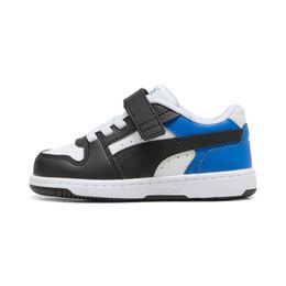 Sneaker Puma "REBOUND SLAM LO AC INF", M&auml;dchen, Gr. 22, Puma wei&szlig;, Puma schwarz, Puma team royal, Synthetik, Schuhe Sneaker