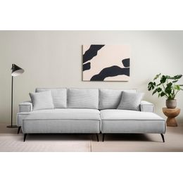 Sitzgruppe OTTO HOME "TVINNU", grau (hellgrau), B:275cm H:83cm T:173cm, Sitzm&ouml;bel-Sets, Set, stellbar zum Schlafsofa (Krokodilverbinder)