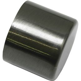 Gardinenstangen-Endst&uuml;ck Gardinia "Endkappe", grau (dunkeltitanfarben), 2 Stk., Gardinenstangenendst&uuml;cke, Gardinenstangen-Endst&uuml;ck, Serie Einzelprogramm Chicago &Atilde;&tilde; 20 mm