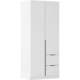 Dreht&uuml;renschrank OTTO HOME "Kleiderschrank Schrank Garderobe AGORDO mit Dekor- oder Hochglanzfront", wei&szlig; (alpinwei&szlig;), B:91cm H:229cm T:54cm, Holzwerkstoff, Schr&auml;nke, Dreht&uuml;renschrank, mit Au&szlig;enschubk&auml;sten, Serie in 7 Breiten und 2 H&ouml;hen MADE IN GERMANY