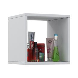Midischrank Vcm "Wandregal Badregal H&auml;ngeregal Wandboard Benos", wei&szlig;, B:31cm T:30cm, Obermaterial: 100% Holz Wood., Regale, Midischrank