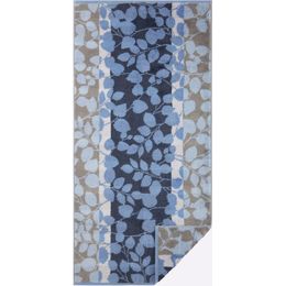 Caw&ouml; Handtuch CAW&Ouml; Gr. 1, taubenblau, gemustert, B:50cm L:100cm, 100% Baumwolle, Handt&uuml;cher
