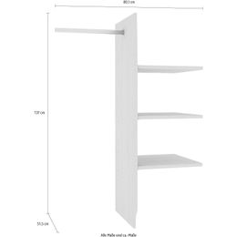 Inneneinteilung Wiemann, grau (treeline (gr&auml;ulich)), B:80,1cm H:137cm T:51,5cm, Holzwerkstoff, Schrankinneneinteiler, Inneneinteilung