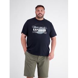 T-Shirt Lerros "T-Shirt mit O-Neck in gro&szlig;en Gr&ouml;&szlig;en", Jungen, Gr. 4XL, classic navy, 100% Baumwolle, Rundhals, Shirts T-Shirt