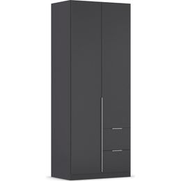 Dreht&uuml;renschrank OTTO HOME "Kleiderschrank Schrank Garderobe AGORDO mit Dekor- oder Hochglanzfront", grau (graumetallic), B:91cm H:229cm T:54cm, Holzwerkstoff, Schr&auml;nke, Dreht&uuml;renschrank, mit Au&szlig;enschubk&auml;sten, Serie in 7 Breiten und 2 H&ouml;hen MADE IN GERMANY