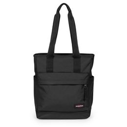 Schultertasche Eastpak "TOTE POCKET", Damen, Gr. B/H/T: 33cm x 40cm x 12cm, schwarz, Polyamid, unifarben, Taschen Schultertasche, Tote Bag, Shopper mit Trolleyriemen zur Befestigung am Rei&szlig;egep&auml;ck