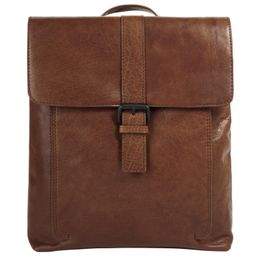 SPIKES & SPARROW Cityrucksack SPIKES & SPARROW, Damen, Gr. B/H/T: 28cm x 31cm x 8cm, onesize, braun (cognac), Leder, Rindsleder, Rucks&auml;cke Cityrucksack, echt Leder