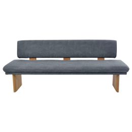 K+w Komfort & Wohnen Essbank K+W KOMFORT & WOHNEN "Longbeach Polsterbank", blau (blau 54), B:204cm H:89cm T:71cm, Sitzb&auml;nke, Essbank, Spitzkissenoptik im Sitz, wahlweise in der Breite 204cm oder 224cm