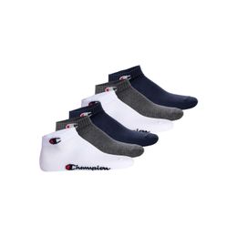 Kurzsocken Champion "Socken 6er Pack", Damen, Gr. 43-46, bunt (blau, wei&szlig;, grau), Obermaterial: 71% Baumwolle CO. 23% Polyester PES. 4% Polyamid PA. 2% Elasthan EL., Socken