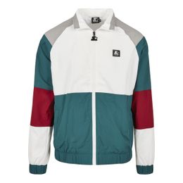 Langmantel STARTER Black Label "Starter Black Label Herren Starter Color Block Retro Jacket", Herren, Gr. S, retro grn, wht, brick rd, gry, 100% Polyamid, M&auml;ntel