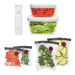 Zwilling Fresh & Save Vakuum Starter Set, Glas / M/L, 7-tlg, Wei&szlig;