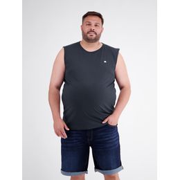Muskelshirt Lerros "Sportliches Baumwoll-Tanktop mit O-Neck, gro&szlig;e Gr&ouml;&szlig;en", Herren, Gr. 4XL, classic navy, 100% Baumwolle, Rundhals, Shirts