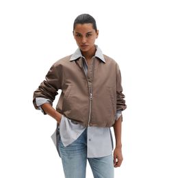 Marc O'Polo Outdoorjacke MARC O'POLO "aus recyceltem Polyester", Damen, Gr. 44, chalky braun, Obermaterial: 100% Polyester, unifarben, regular fit, Jacken Outdoorjacke