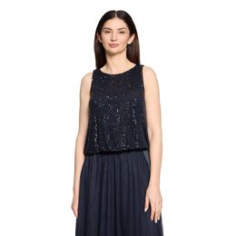 T-Shirt Vera Mont "Damen im Glitzer-Look", Damen, Gr. 34, night sky, Obermaterial: 93% Polyester, 7% Elasthan. Futter: 92% Polyamid, 8% Elasthan, festlich, figurumspielend normal, Rundhals, Shirts T-Shirt