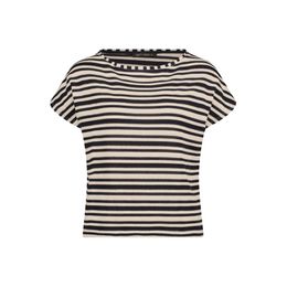 Kurzarmshirt Betty Barclay "Damen mit U-Boot-Ausschnitt", Damen, Gr. 36, dunkelblau, nature, Jersey, Obermaterial: 75% Baumwolle, 25% Polyester, loose fit normal, Shirts