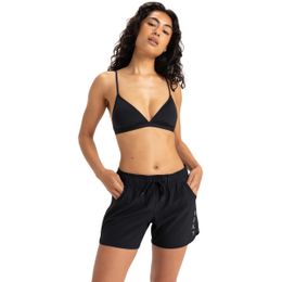 Badeshorts Roxy "Roxy CLASHORT SLEEVEICS 5 INCH BS", Damen, Gr. XS (34), N-Gr, grau (anthrazit), Obermaterial: 92% Polyester, 8% Elasthan, Badehosen Badeshorts