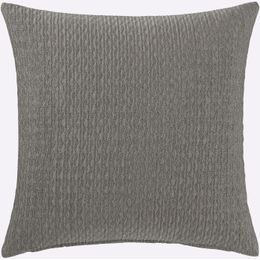 Kissenh&uuml;lle Gr. 1, grau, B:40cm L:40cm, Polyester, 100% Polyester, Kissenbez&uuml;ge, Kissenh&uuml;lle