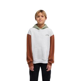Kapuzensweatshirt Billabong "Arch Block Po", Jungen, Gr. 12(148-156cm), light grau heather, Obermaterial: 55% Baumwolle, 25% Baumwolle, 20% Polyester., Sweatshirts