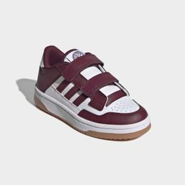 Sneaker adidas Sportswear "RAPID COURT CF C", M&auml;dchen, Gr. 28, rot (cloud wei&szlig;, maroon, gum4), Synthetik, Textil, Schuhe Sneaker, f&uuml;r Kinder