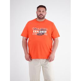 T-Shirt Lerros "T-Shirt mit O-Neck in gro&szlig;en Gr&ouml;&szlig;en", Jungen, Gr. 4XL, vivid rot, 100% Baumwolle, Rundhals, Shirts T-Shirt