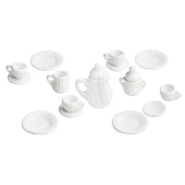 buttinette Miniatur "Kaffeeservice" wei&szlig;, 15-teilig