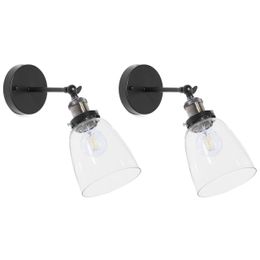 Beliani WANDLEUCHTE 2er-Set Lovat 25/14/26 cm Wandlampe