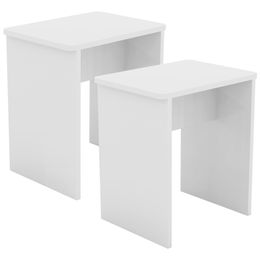 Hocker-Set Esal 2er-Set Wei&szlig;