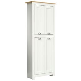 Dreht&uuml;renschrank Balusa Wei&szlig;/Honigeiche