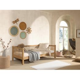 Vipack Kinderbett FORREST Naturfarben ca.90x200cm Echtholz Eiche