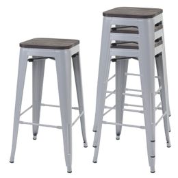 MCW BARHOCKER Grau 4er-Set