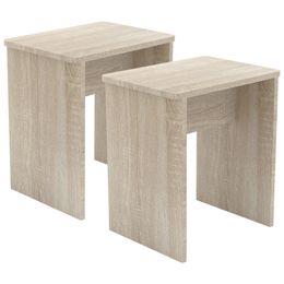 Hocker-Set Esal 2er-Set Sonoma Eiche