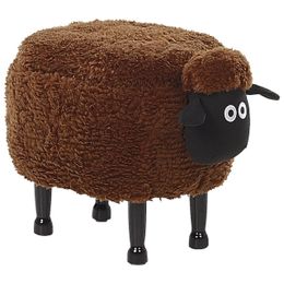 Beliani TIERHOCKER Braun Sheep 35/55/40 cm