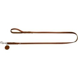 Hunter F&uuml;hrleine Solid Education cognac 1,6 cm, 2 m