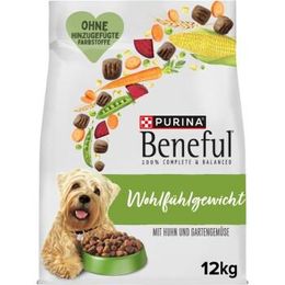 Beneful Purina Trockenfutter Hund, Adult, Wohlf&uuml;hlgewicht, Huhn & Gartengem&uuml;se 12 kg