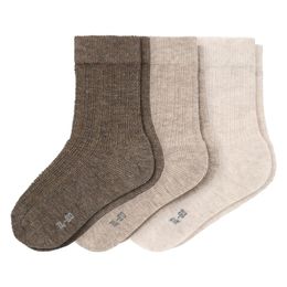 Topomini 3 Paar Baby Socken mit Ajour-Muster