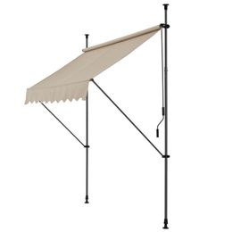 pro.tec Klemmmarkise, Sand, Textil, Metall, 150x309x120 cm, Sonnen- & Sichtschutz, Markisen