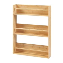[en.casa] Wandregal, Natur, Naturmaterialien, Bambus, 3 F&auml;cher, 60x80x12 cm, Wohnzimmer, Regale, Wandregale