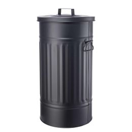Butlers M&uuml;lltonne, Schwarz, Metall, 34x64x34 cm, K&uuml;chen, K&uuml;chenausstattung, M&uuml;lleimer