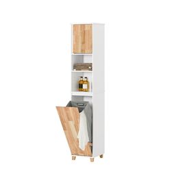 sobuy Hochschrank, Wei&szlig;, Holzwerkstoff, Holz, 31x170x32 cm, Badezimmer, Badezimmerschr&auml;nke, Hochschr&auml;nke